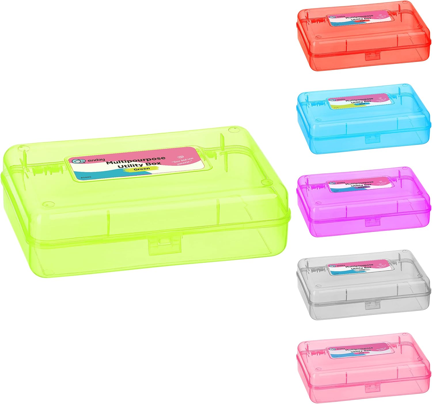 Bright Color Pencil Case Multipurpose Utility Box, Green – The Supplies Box