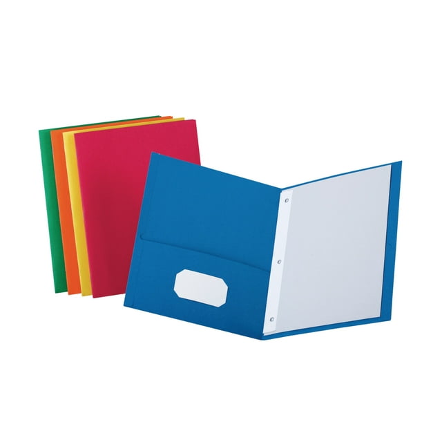Paper 2-Pockets Portfolio, Light Blue With 3 Prongs 25 Pack – The ...
